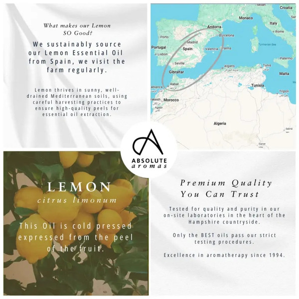 Absolute Aromas Lemon Essential Oil 10ml | Irish Pharmacy