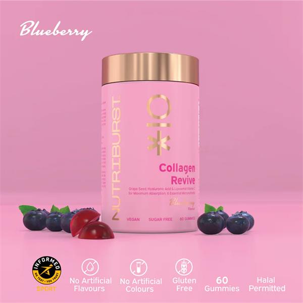 Nutriburst Advanced Collagen Revive Blueberry 60 Gummies