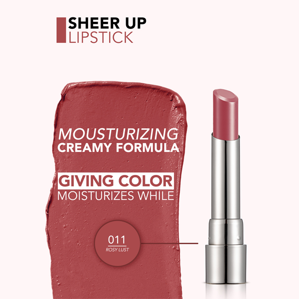 Flormar Sheer Up Lipstick Rosy Lust 011